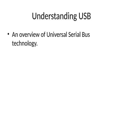 The Universal Serial Bus Digital Systems | PPTX