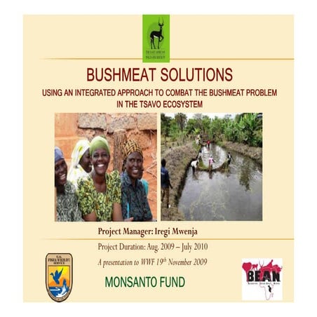 Implementing Bushmeat Solutions in East Africa; the Tsavo Project | PDF