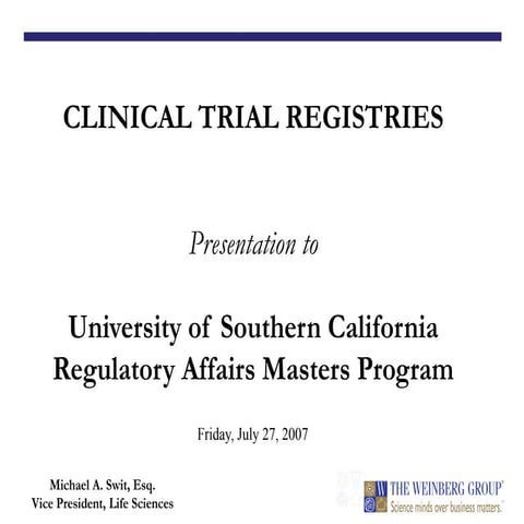 Clinical Trial Registries | PDF