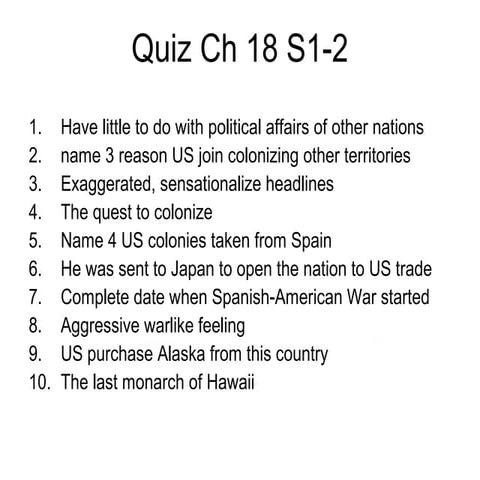 US CH 18 S 3_4 Imperialism_Theodore Roosevelt | PPT