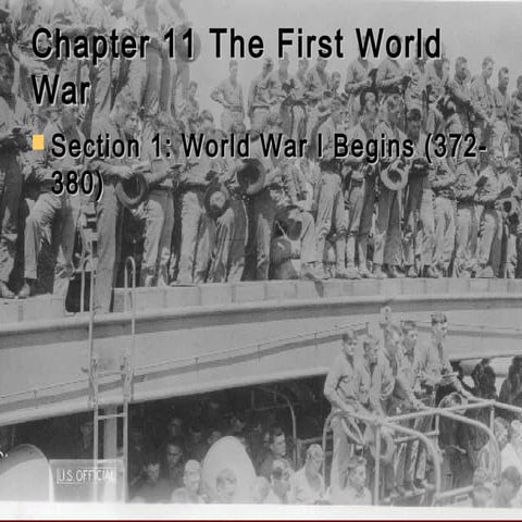 Us chapter 11 the first world war | PPT