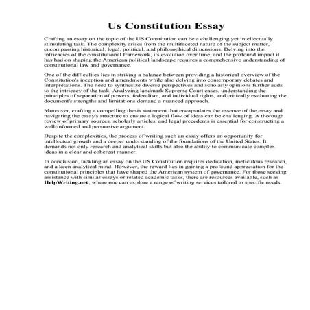 Us Constitution Essay. Formation of the U.S. Constitution Essay ...