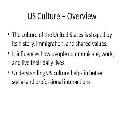 USA culture | PPTX
