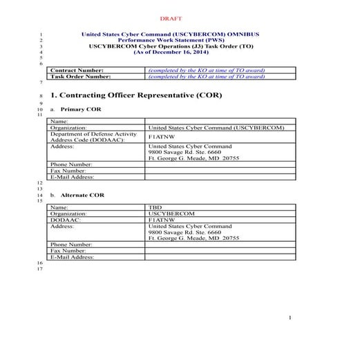 Uscybercom omnibus task order vendors | PDF