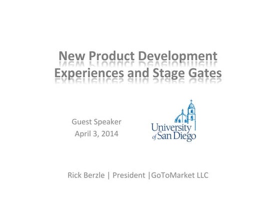 Product Management Stage-Gate Process (Sample) | PPT