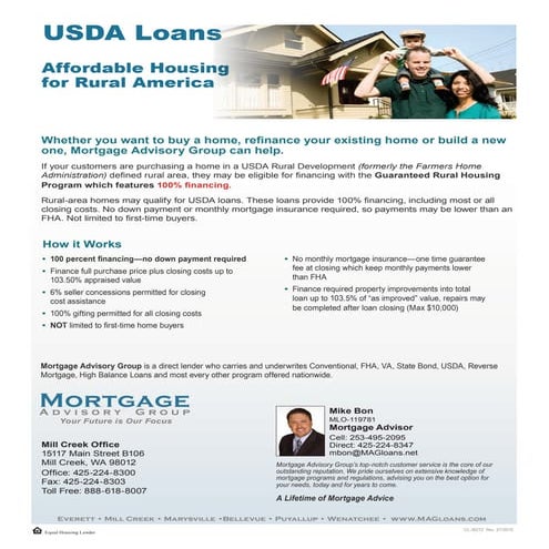 USDA Home Loan 100% Financing | PDF