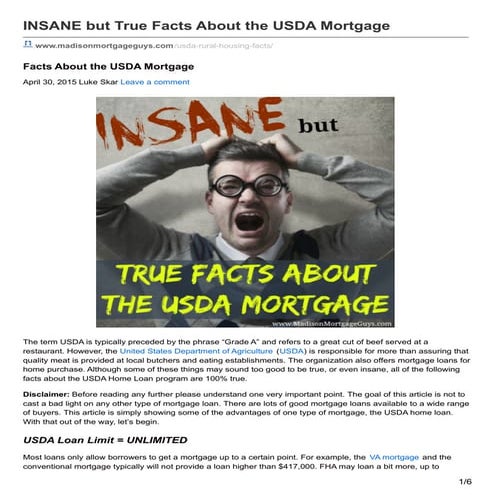 USDA Mortgage Facts Home Buyers Should Know | PDF