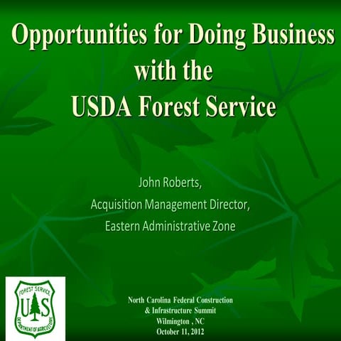 USDA Forest Service Briefing | PDF