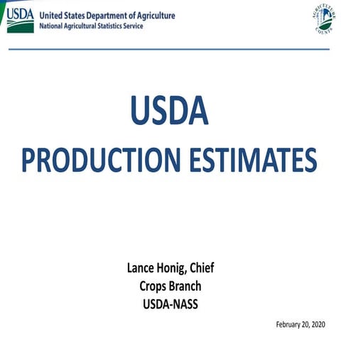 Usda production estimates honig (1) | PPT