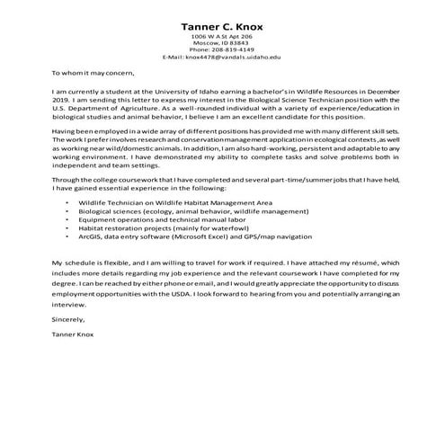 Usda resume | DOCX