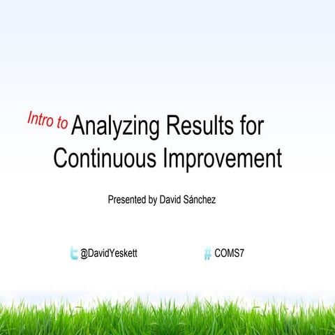 Intro to Web Analytics | PPT | Web Development | Internet