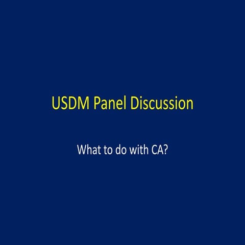 USDM Panel Discussion | PPTX