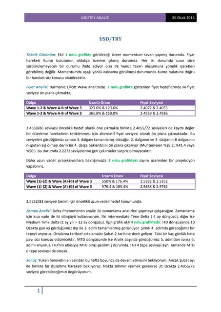 USD/TRY parite analizi | PDF