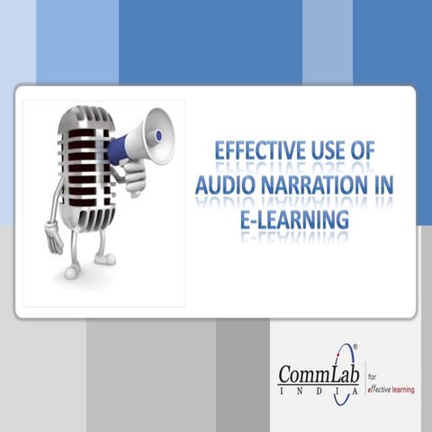 Use of Audio Narration in e-learning | PPT