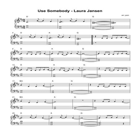 Use somebody - kings of leon - ver laura jansen | PDF