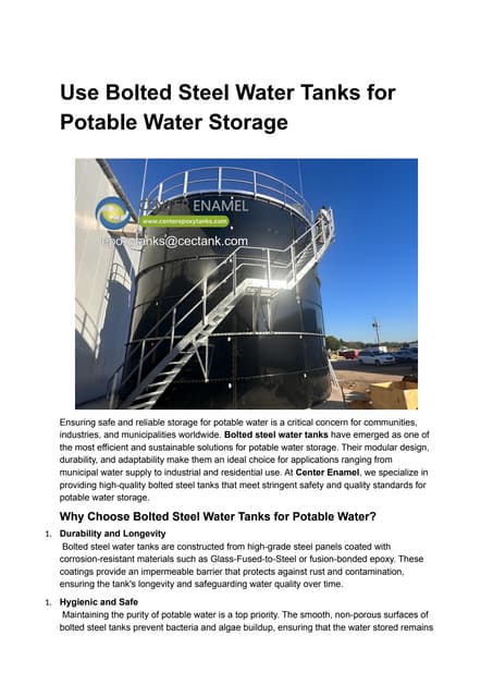 Shipping container water storage | PDF