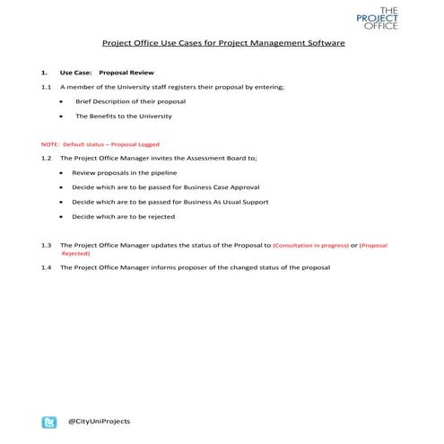 Use Cases for Project Management Software | DOC | Computer Software and ...