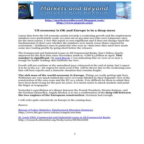 Summary US economic indicators | PDF