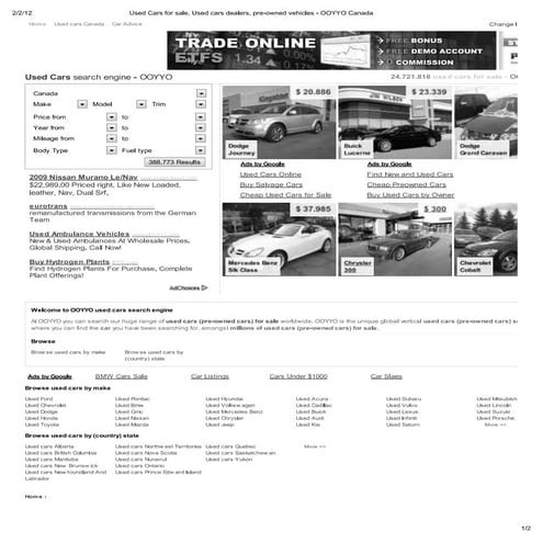 Used cars Canada bmw series 5 | PDF