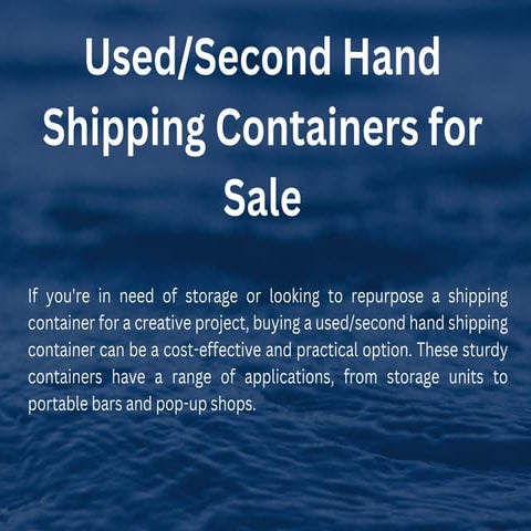 Used Second Hand Shipping Containers for Sale.pdf