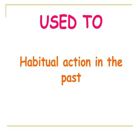 Habits in the past | PPT