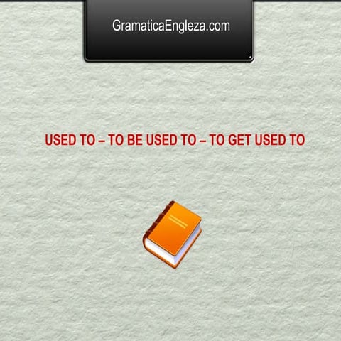 Used to; be (get) used to | PPT