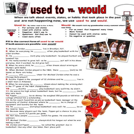 Used To Exercises Pdf Modal And Semi Modal Verbs Exercises Pdf