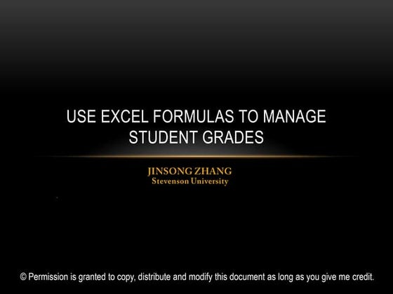 How to make a result sheet of students using MS EXCEL | PPTX ...