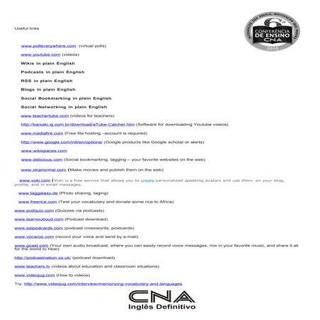 Useful Links | DOC | Social Networking | Internet