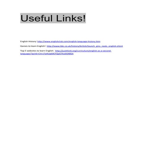 Useful links | DOCX