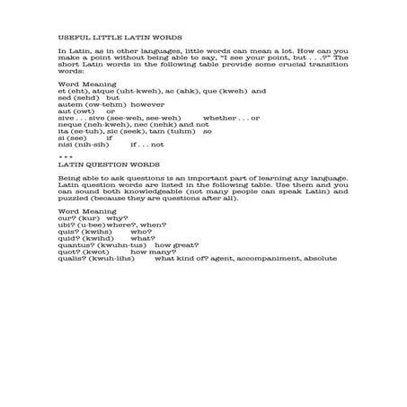 Latin words and expressions | DOCX