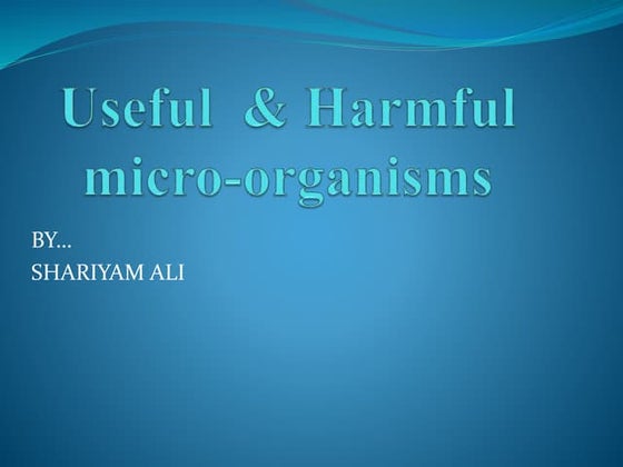 Biology form 5 useful microorganisms | PPT
