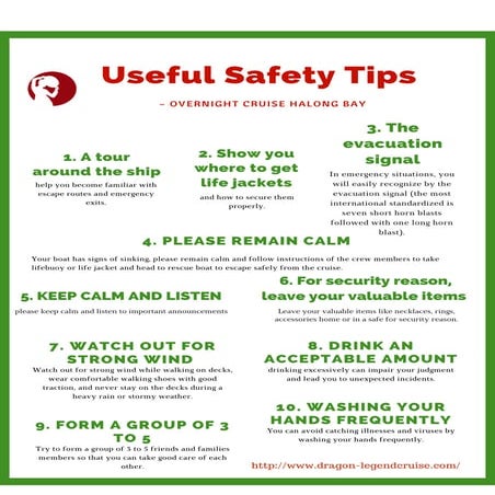 Useful safety tips - Overnight cruise Halong bay | PDF