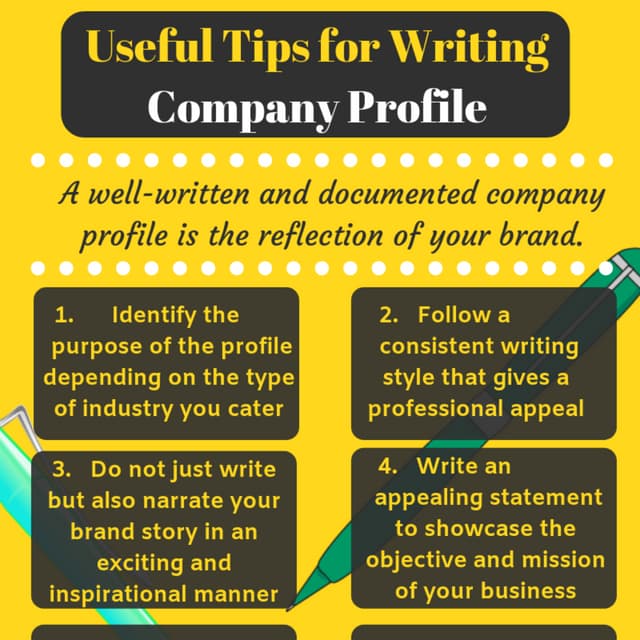 Useful tips for writing company profile | PDF