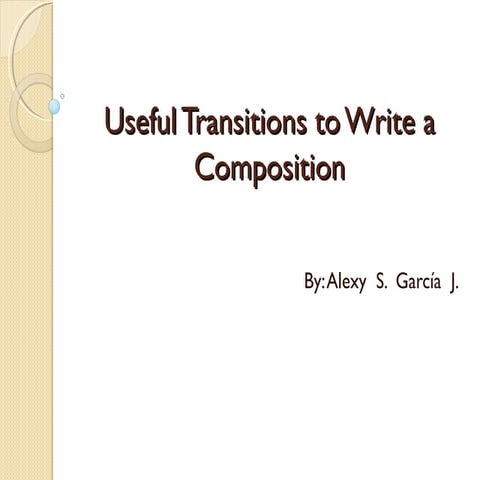 Useful transitions to write a composition | PPT
