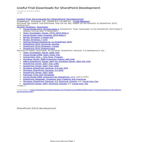 Useful Trial Downloads For Share Point Development | PDF | Shareware and Freeware | Computer ...