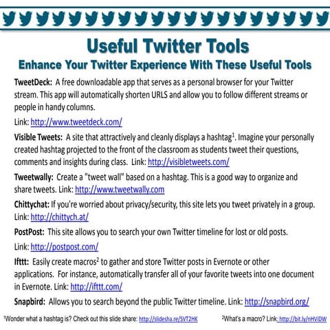 Useful Twitter Tools | PPT
