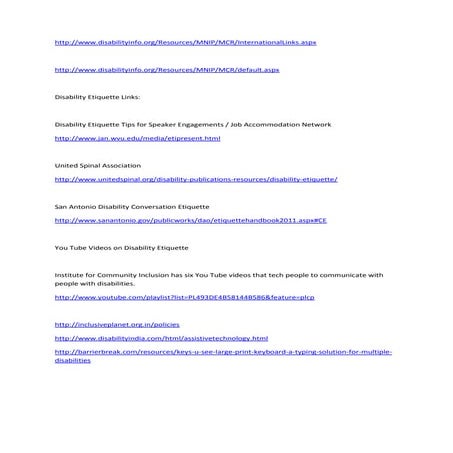 Useful web resource links | DOCX