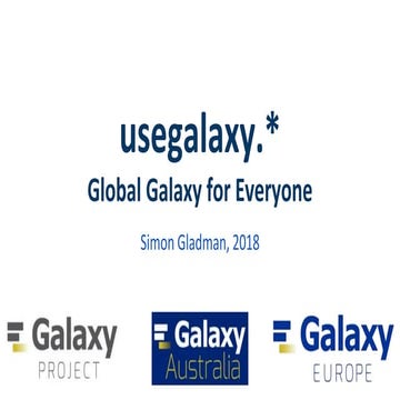 UseGalaxy.* Architecture | PPTX