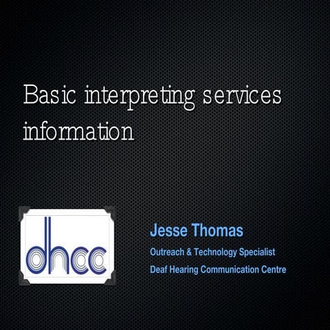 Basic Interpreting Services Information | PPT