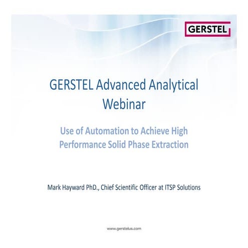 solid phase extraction and application | PPTX
