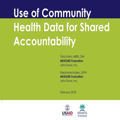 Use of Community Health Data for Shared Accountability | PDF