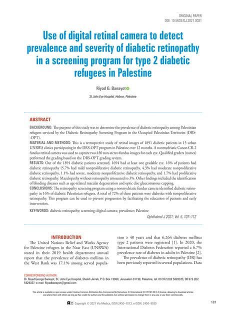 Inter-grader Agreement in the Diabetic Retinopathy Screening Program in ...