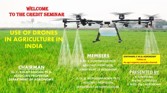 Drone technology in agriculture | PPTX