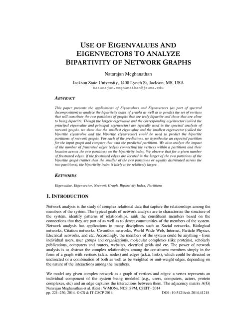 Using spectral radius ratio for node degree | PDF