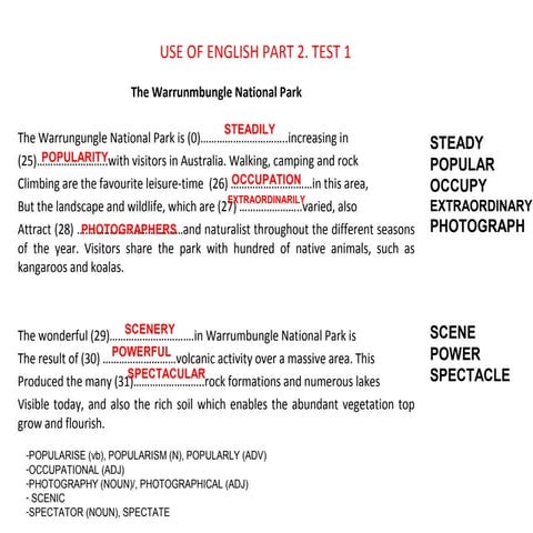 Use of english, part 3, practice 2 | PPT