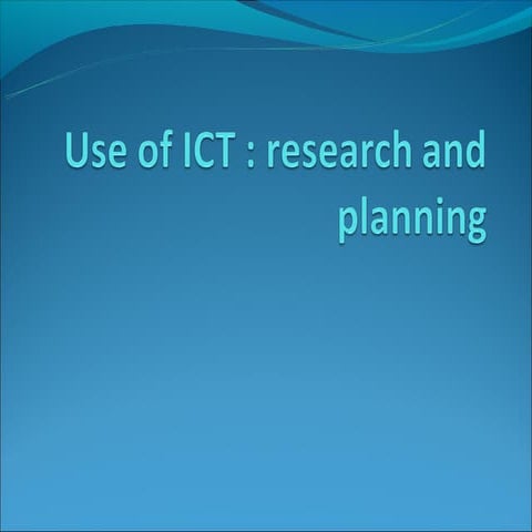 Use of ict | PPT