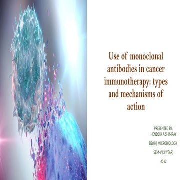 Use of monoclonal antibodies in cancer immunotherapy.pptx