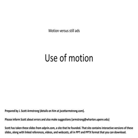 Useofmotion 110829171506-phpapp02 | PPT