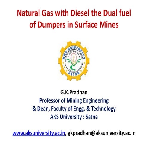 Use of natural gas as fuel in mines | PDF
